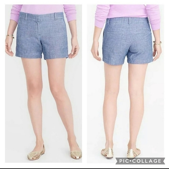 J. Crew | Shorts | J Crew 5 Cotton Chambray Shorts Style B9356 | Poshmark